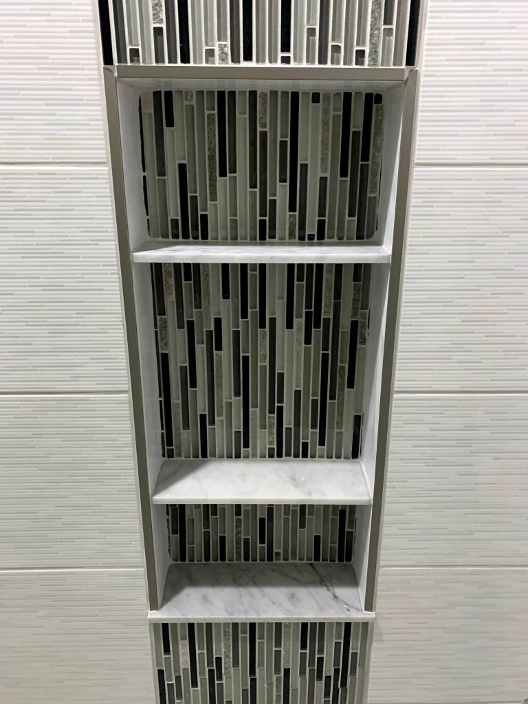 How to Put a Shelf in a Shower Niche! - Art Tile & Renovation