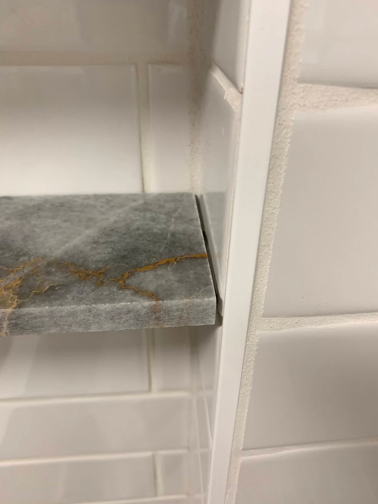 How to Put a Shelf in a Shower Niche! - Art Tile & Renovation